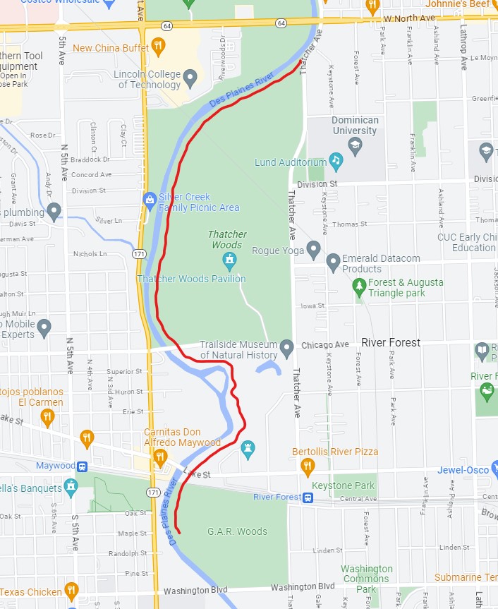 River Forest - the Des Plaines River